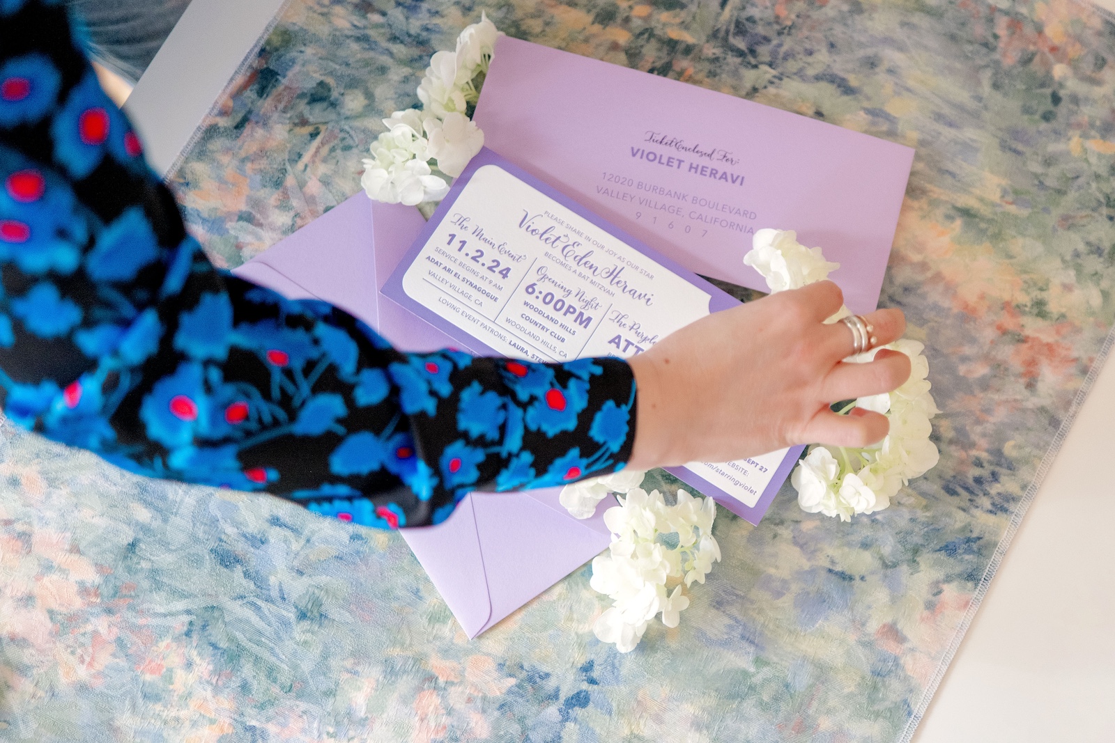 Wedding invitations timeline - Leah E. Moss Designs